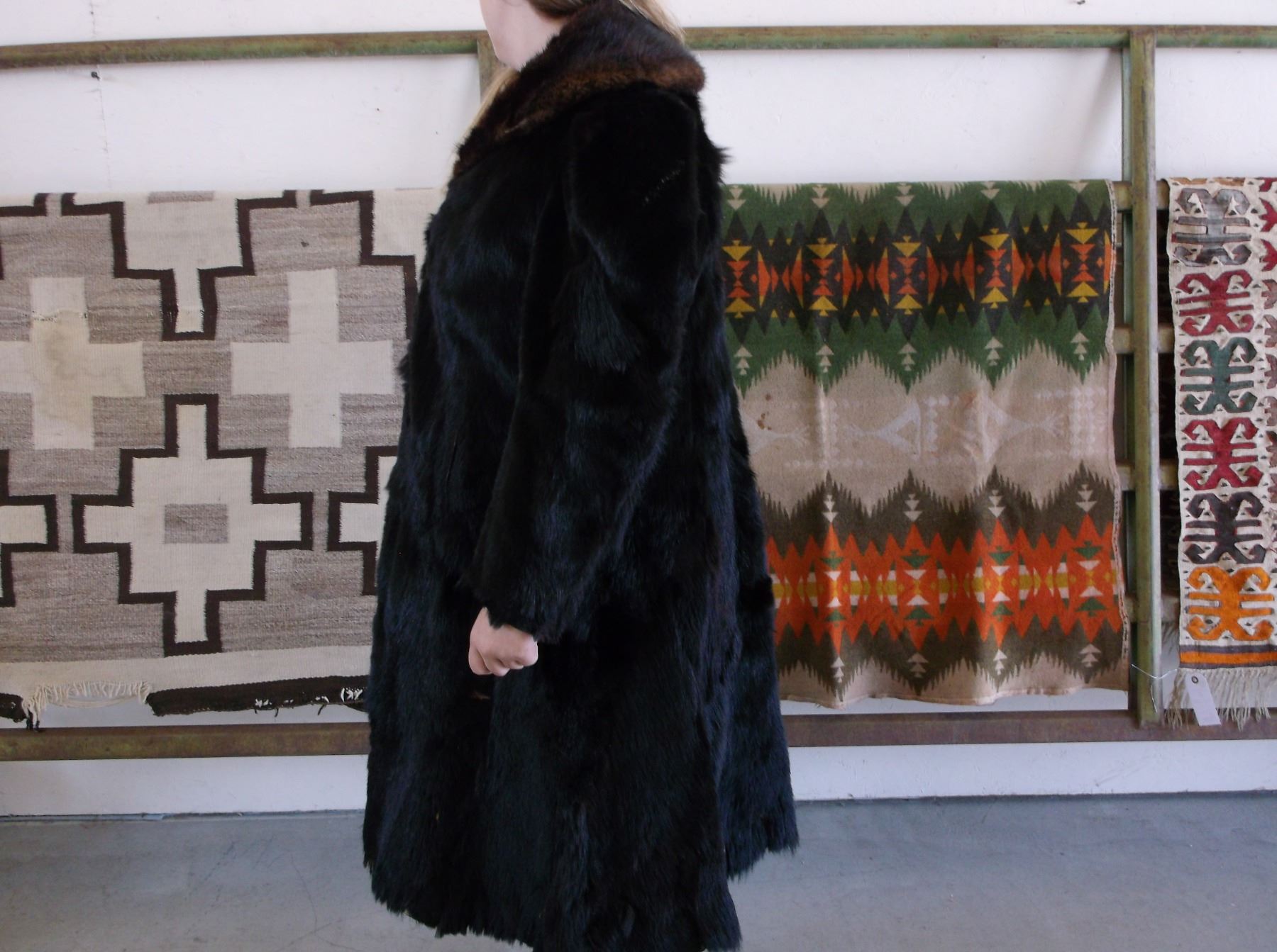 Bear Hide Coat with Mittens- 50"L