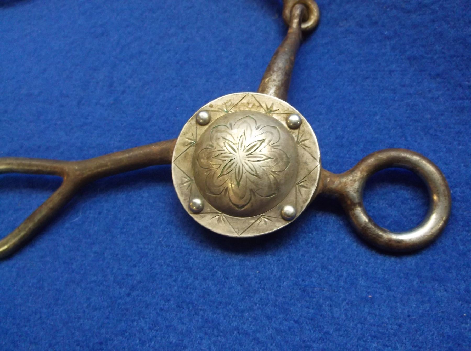 Marked F Schultz Victor MT 7962 Snaffle Bit- Silver Conchos- Franks ...