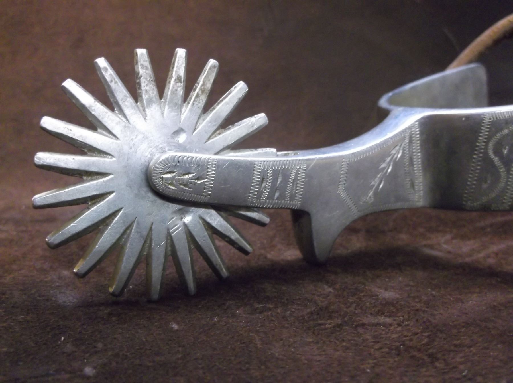 Star Marked Star Steel Silver- Silver Overlaid Spurs- Stainless- Chap ...