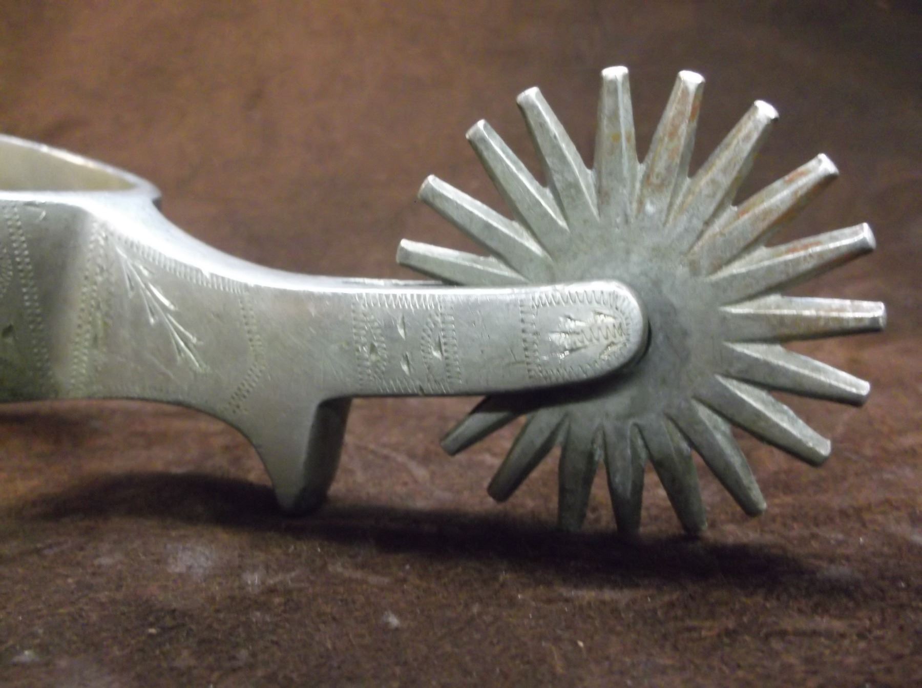 Star Marked Star Steel Silver- Silver Overlaid Spurs- Stainless- Chap ...