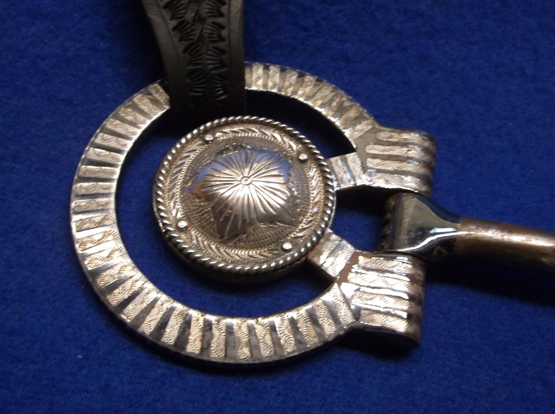 Marked E Garcia Silver Inlaid Snaffle Bit- Copper Inlaid Mouthpiece ...