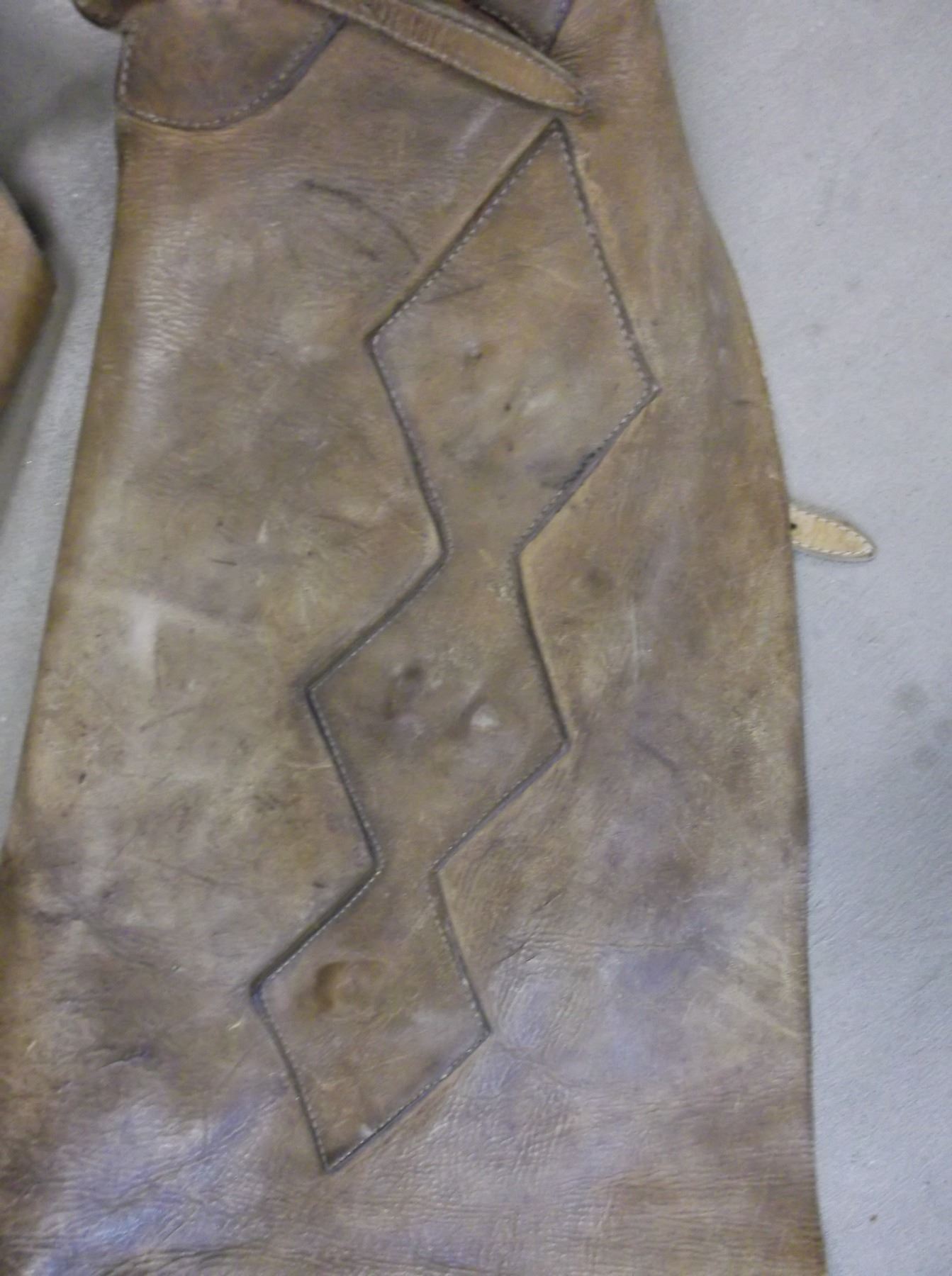 Marked FLR Batwing Chaps- Diamond Pattern Overlay- 35"L