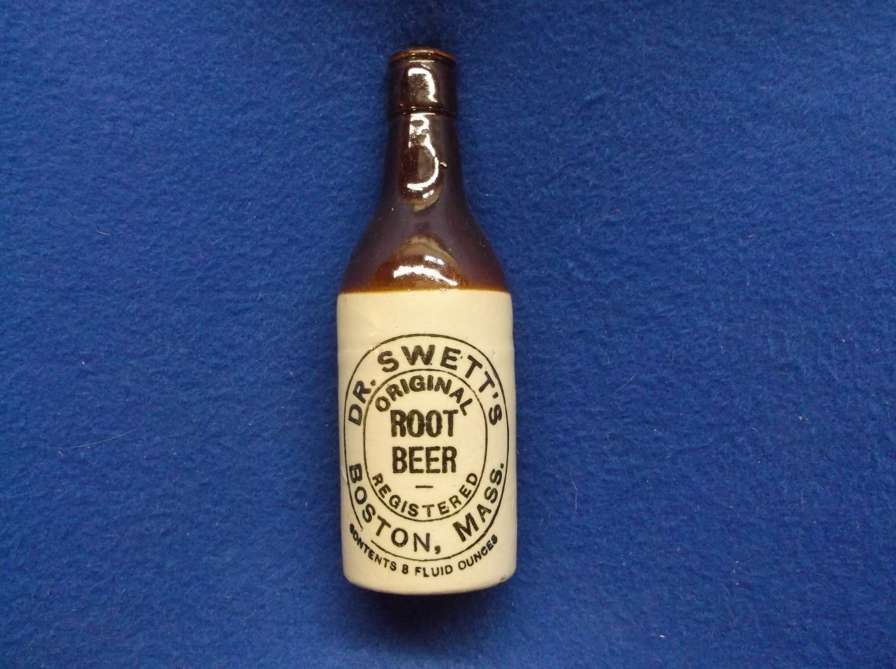 Crock Dr. Swett's Root Beer Bottle- 8"H