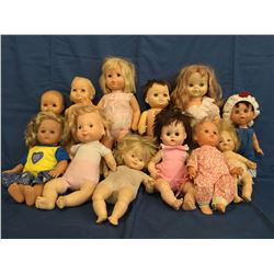 Lot of 12 dolls need of TLC