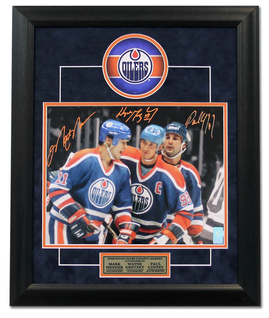 Mark Messier, Wayne Gretzky & Paul Coffey Edmonton Oilers Signed 23x19 ...