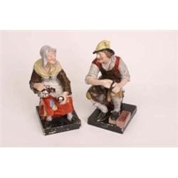 Staffordshire: pair of 19th century Staffordshire figures (1840) 'The ...