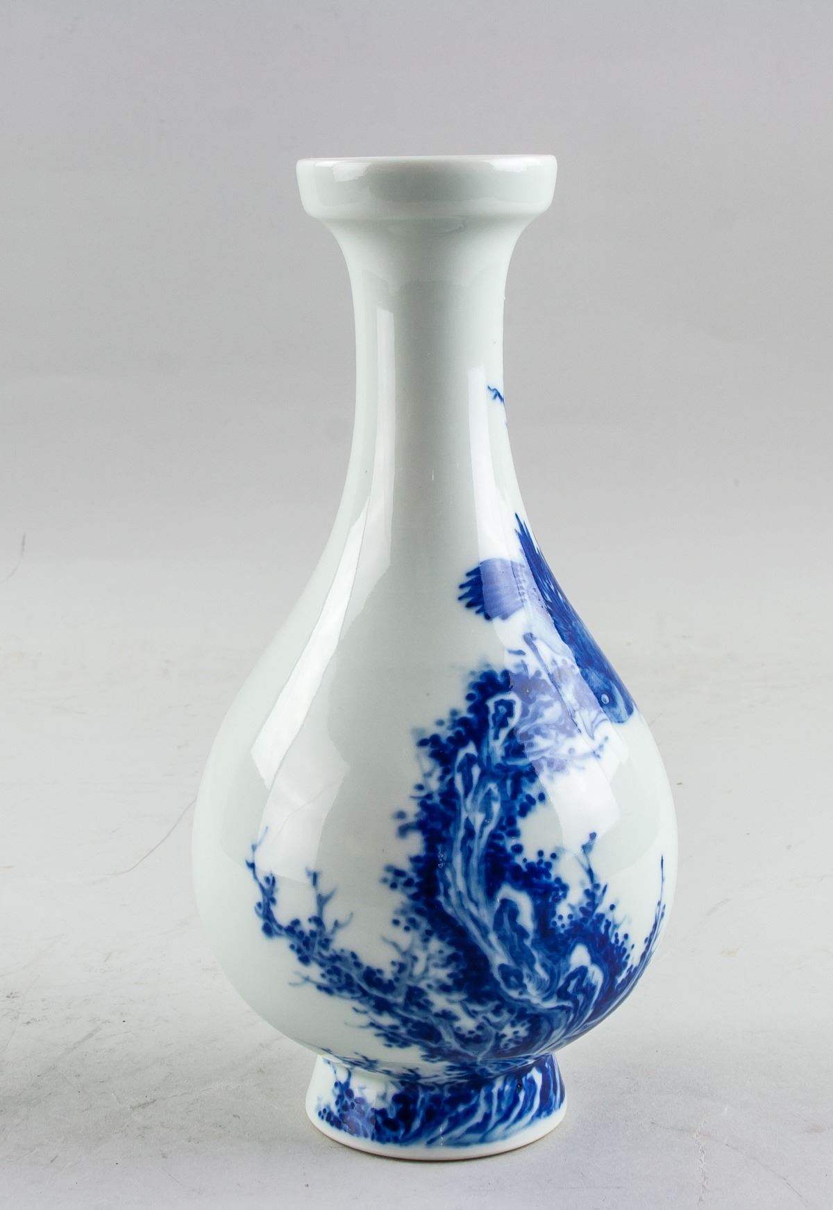 Chinese B & W Porcelain Vase Wang Bu 1898-1968 MK