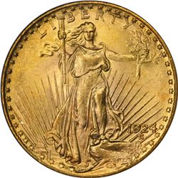 1924 Gold $20. MS-64 PCGS.