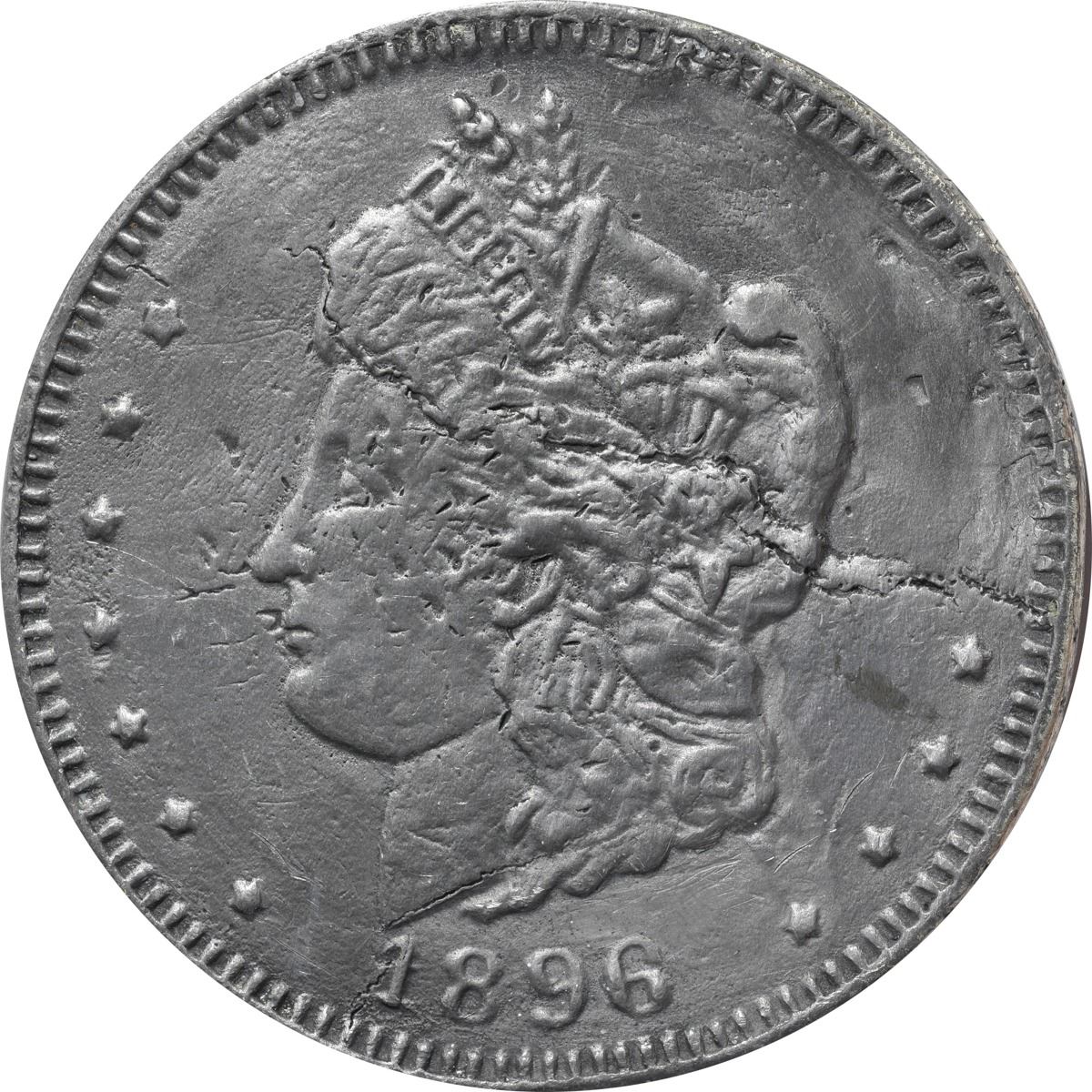1896 Bryan Money. 16 to 1 – NIT. Zerbe 62. Lead. 89 mm. Overall VF ...