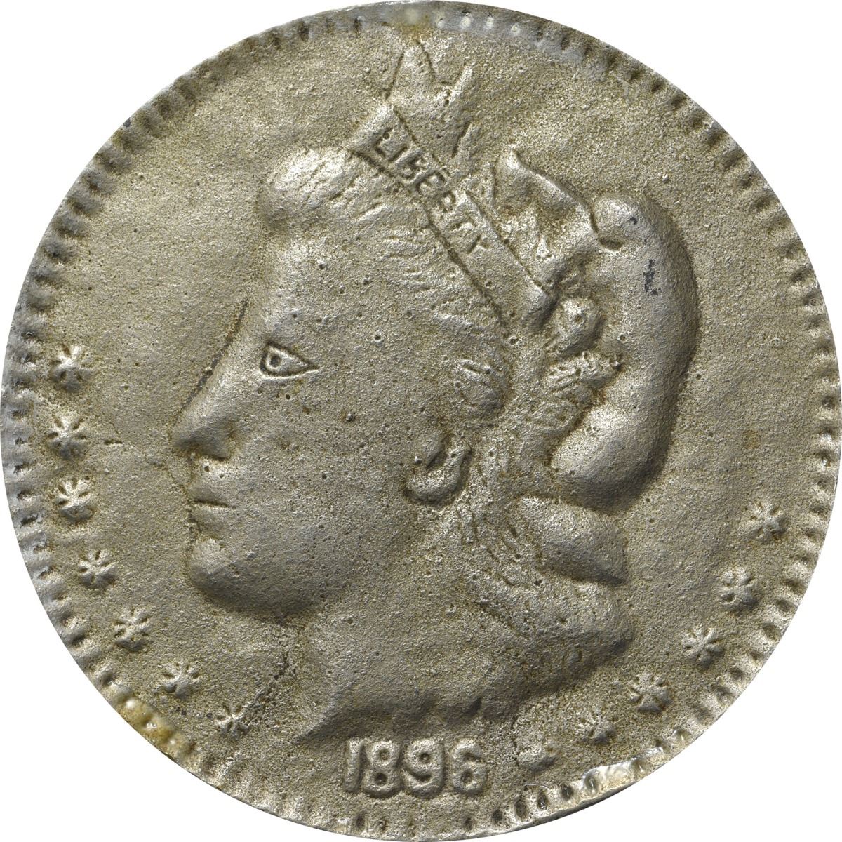 1896 Bryan Money. 16 to 1 – NIT. Zerbe 74 Variant, No Bronze Wash. Lead ...