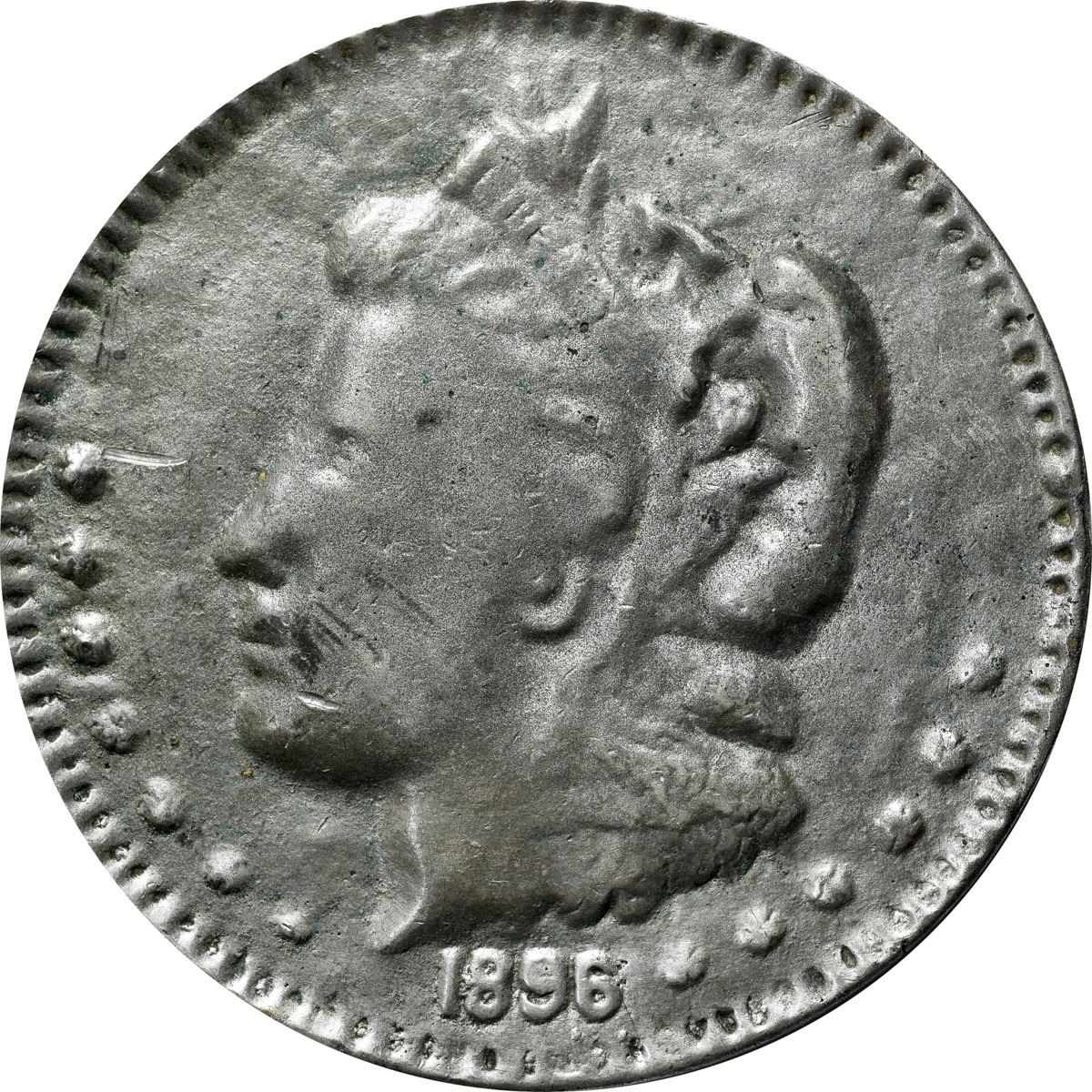 1896 Bryan Money. 16 to 1 – NIT. Zerbe 77. Lead or Babbitt Metal. 89 mm ...