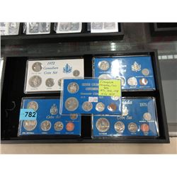 Five 1970's Complete Canadian Coin Sets