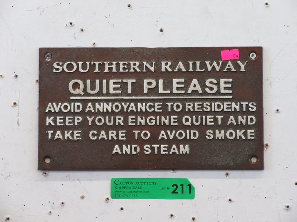 Cast Metal Southern Railway Wall Plaque