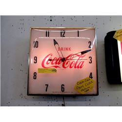 Illuminated Coca-Cola Pam Clock