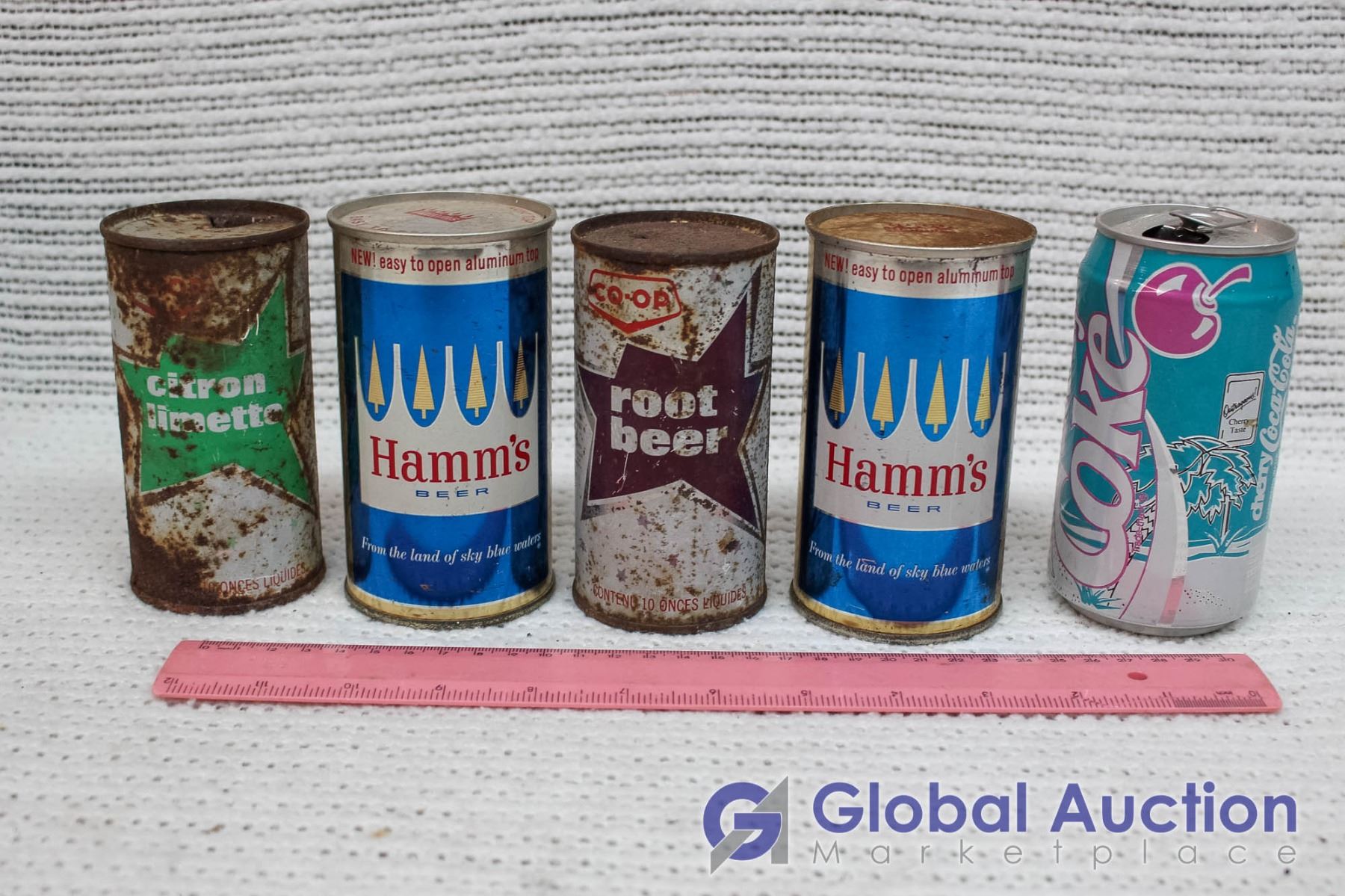 (5) Vintage Soda Cans