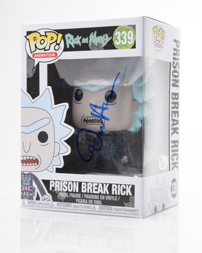 Dan Harmon Signed "Rick and Morty" #339 Prison Break Rick Funko Pop Vinyl Figure (JSA Hologram)