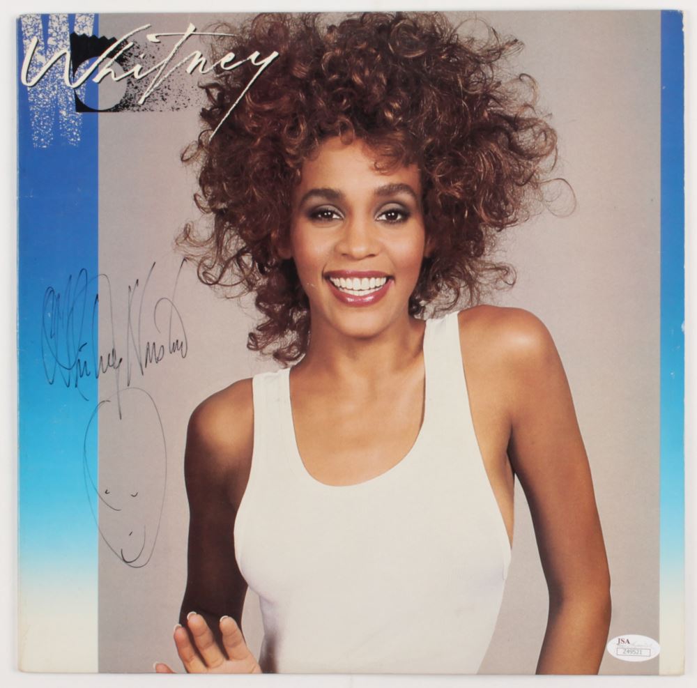 Whitney Houston Signed "Whitney" Vinyl Record Album Cover (JSA LOA)
