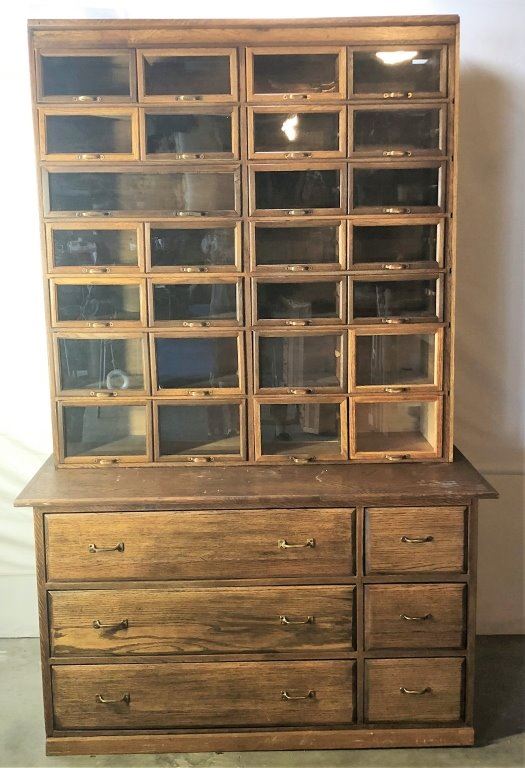 Antique General Store Display Hutch