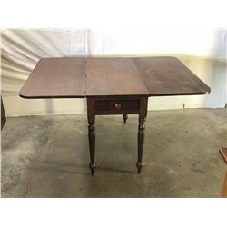 Antique Drop Leaf Table With Drawer