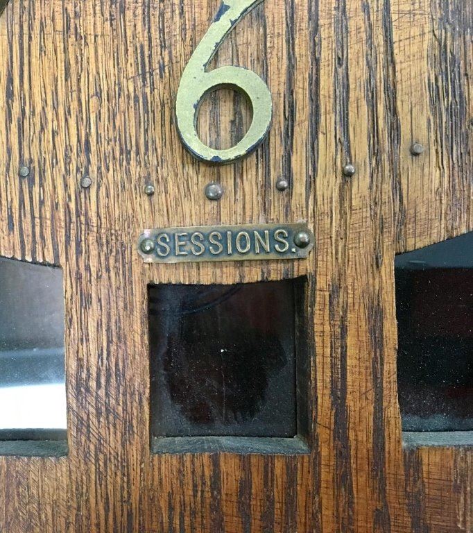 Sessions Romona Mission Oak Wall Clock