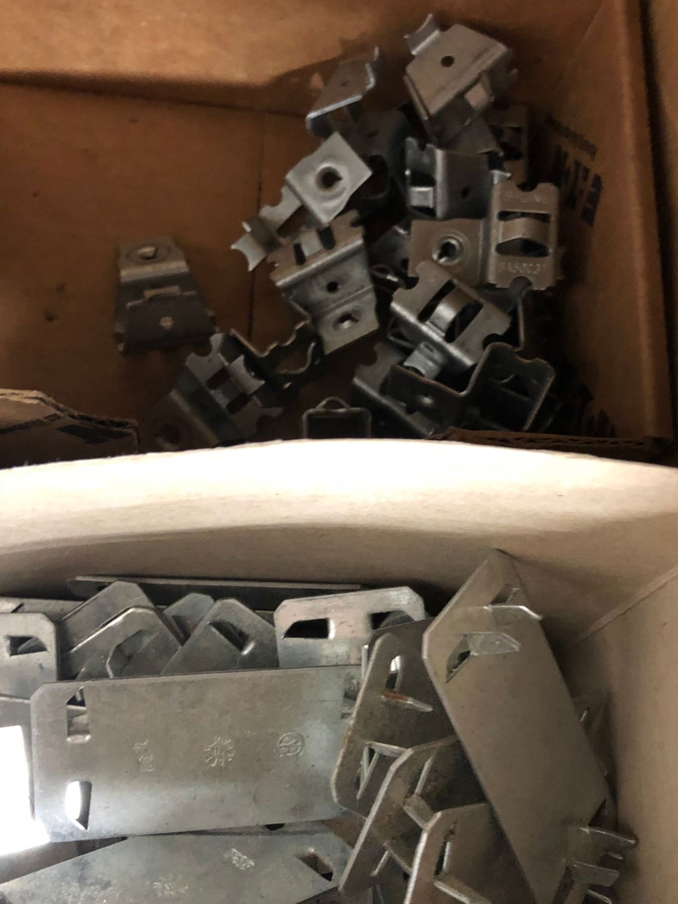 3 Cases Ballasts Assorted, Misc. Plates, Wire Protector Straps ...