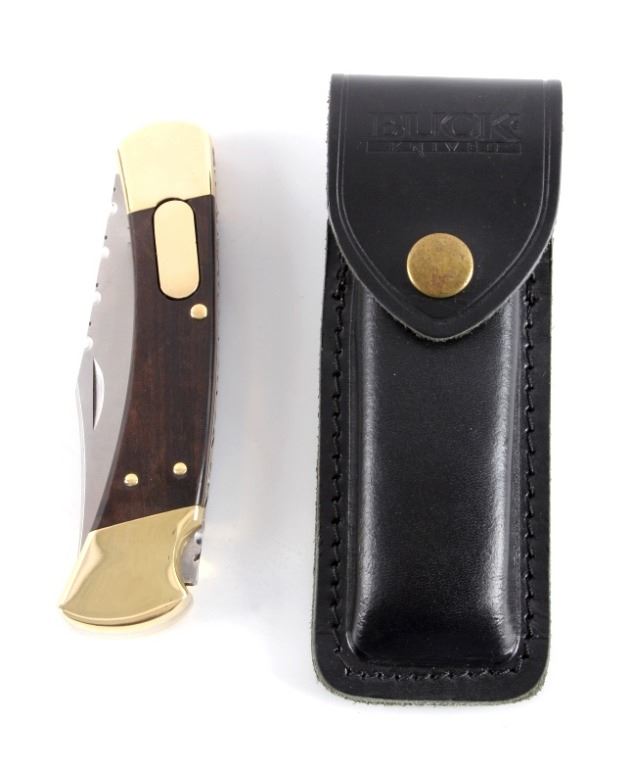 Buck 110 Custom Switchblade Knife w/ Scabbard