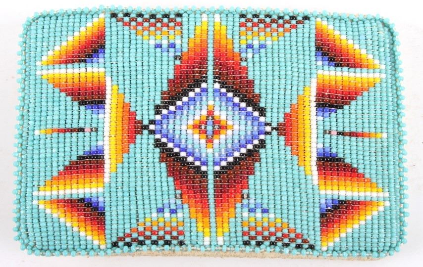 Flathead Indian Intricate Bead Belt Buckle