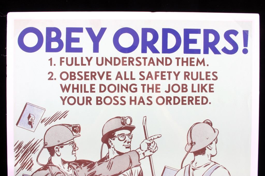 Original Anaconda Company Mining Safety Poster