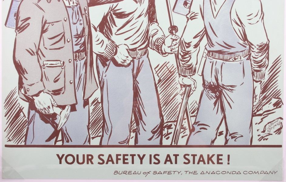 Original Anaconda Company Mining Safety Poster