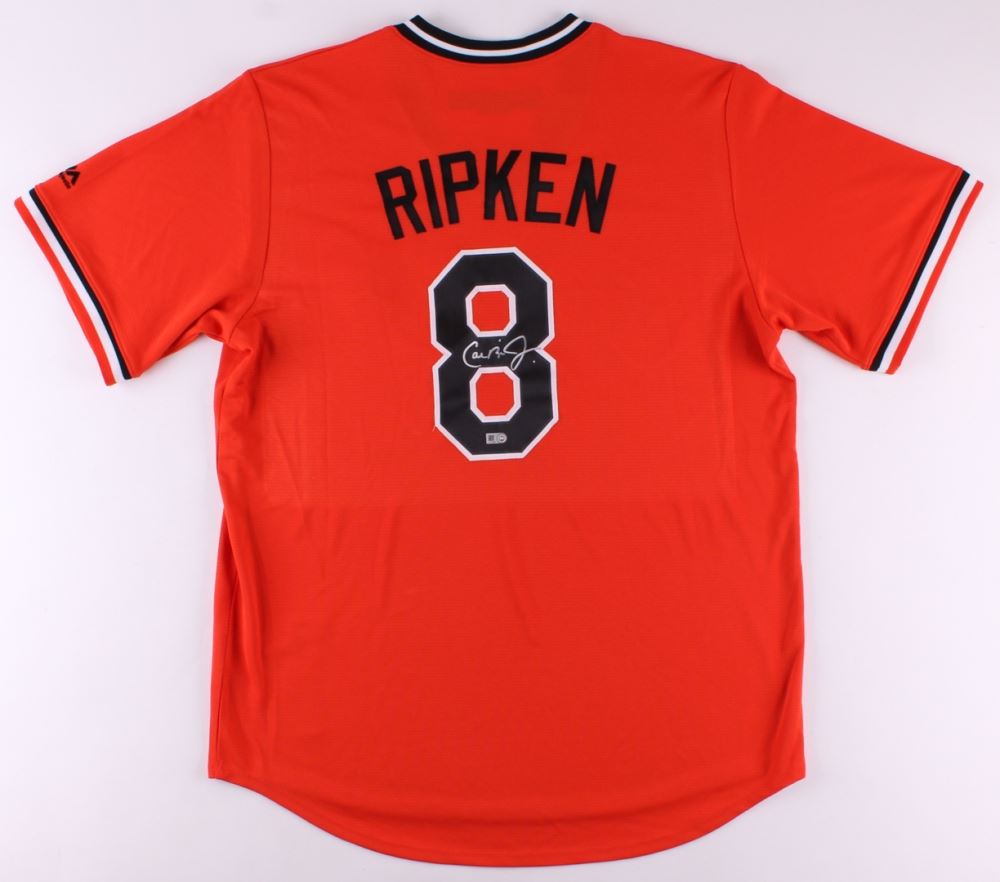 Cal Ripken Jr. Signed Orioles Cooperstown Majestic Jersey (MLB Hologram)