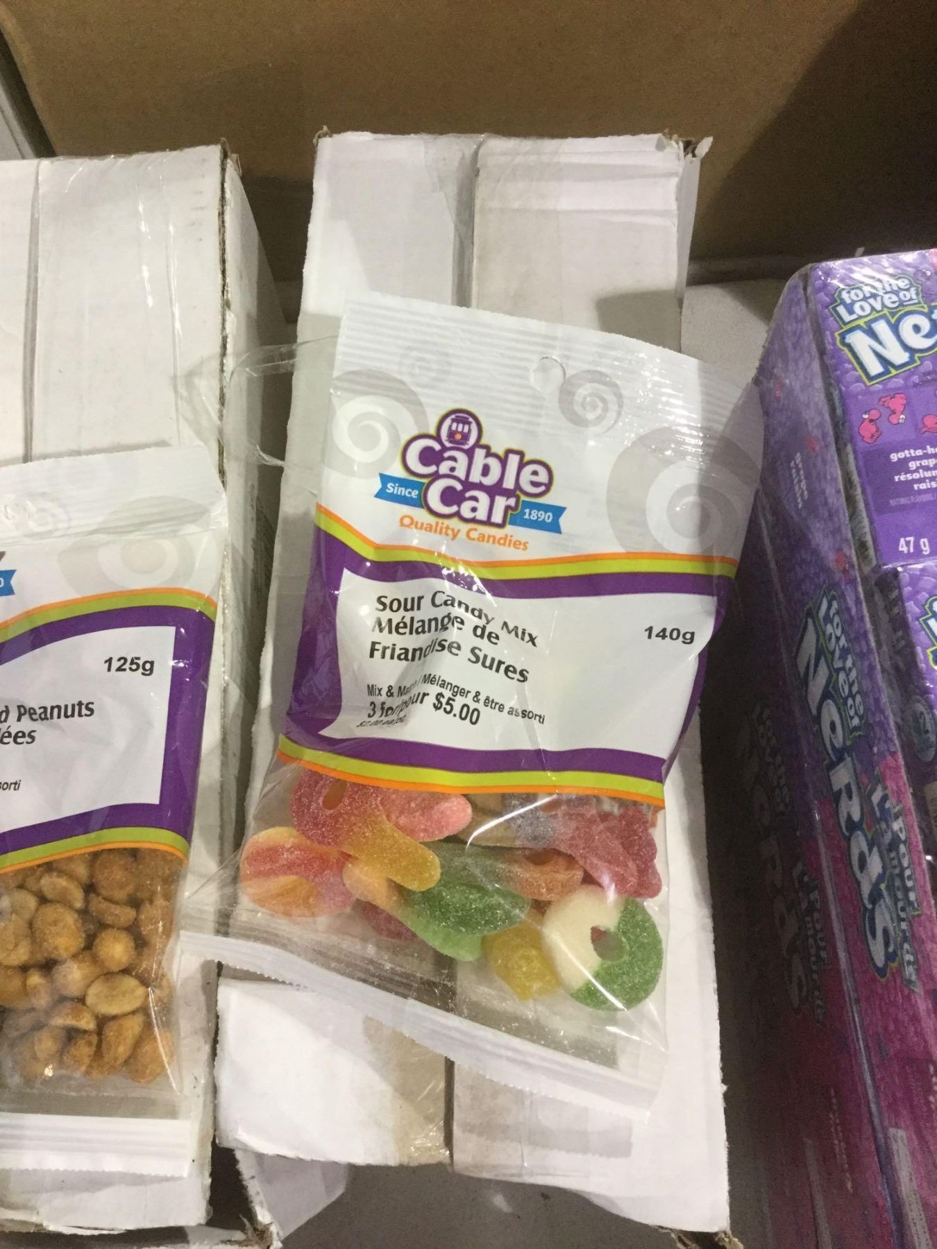 Case of Cable Car Sour Candy Mix (12 x 140g)
