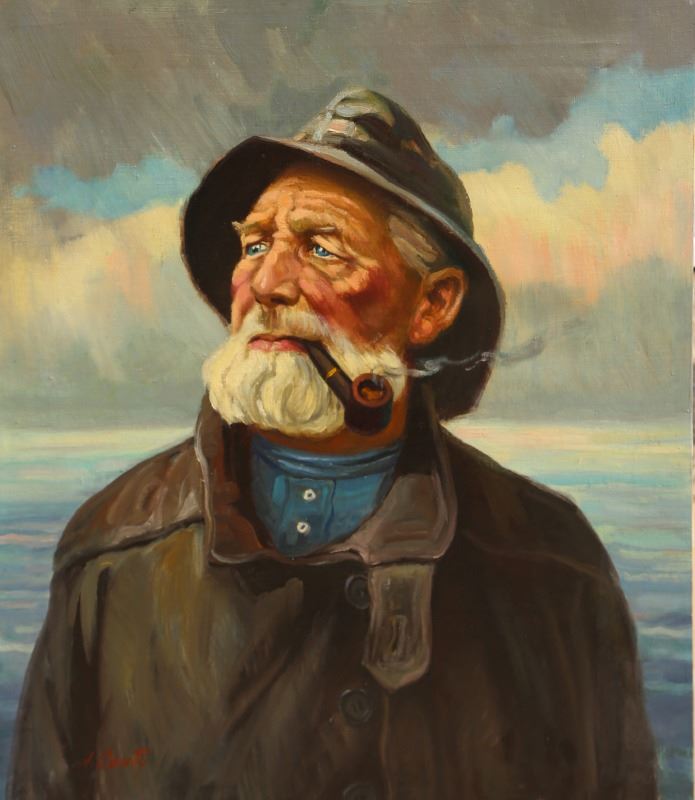 A Conty, Sea Captain, Acrylic Painting