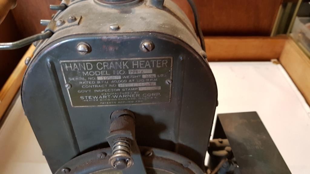 OLD US ARMY CRANK HEATER FOR STARTING MACHINES - Schmalz Auctions