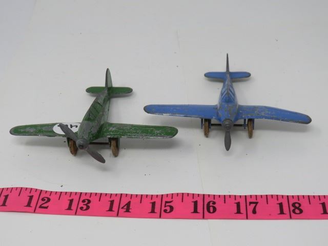 2 WWII HAWKER HURRICANE AIRPLANES, LONDON TOY #11, MADE IN CANADA ...