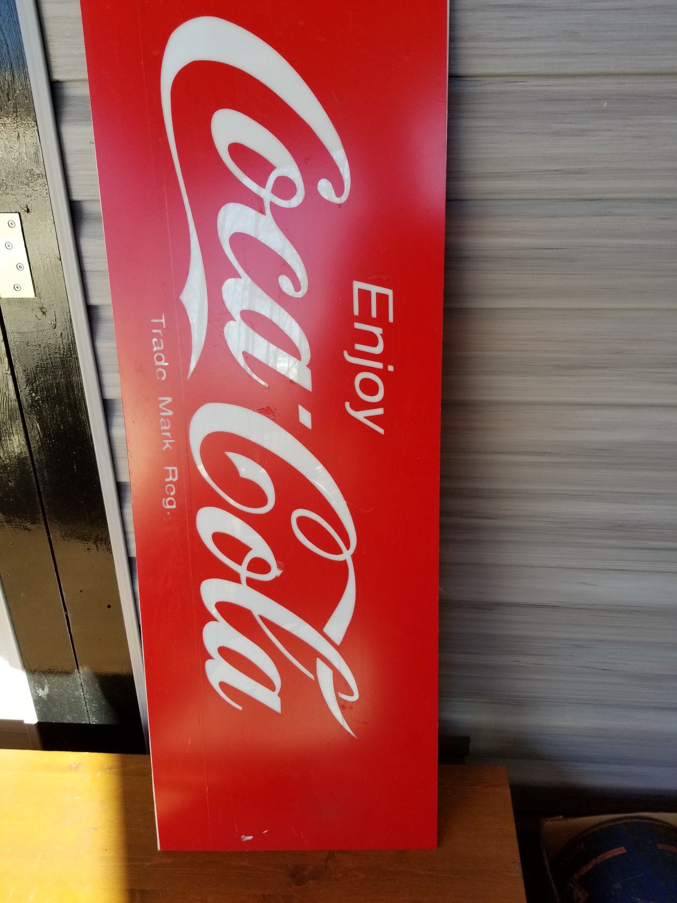 COCA COLA PLASTIC LIGHT UP LENS (UNUSED 15X48" - Schmalz Auctions