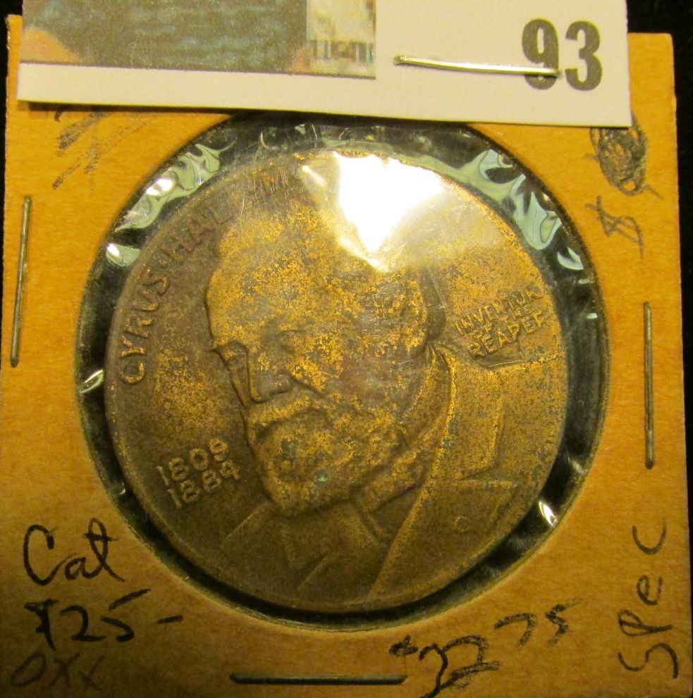 1831-1931 Centennial of the Reaper, Cyrus McCormick Inventor of the ...