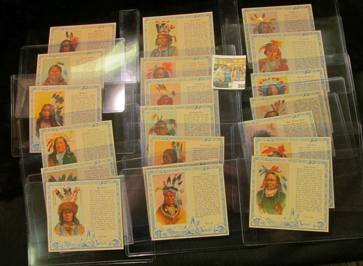 Complete Set of No. 1-40 "American Indian Chiefs" Red Man Chewing ...