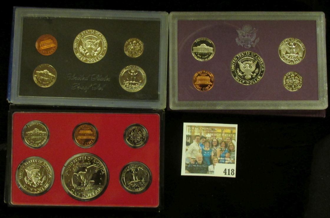 1970 S U.S. Silver Proof Set, 1973 S & 90 S U.S. Proof Sets, all ...