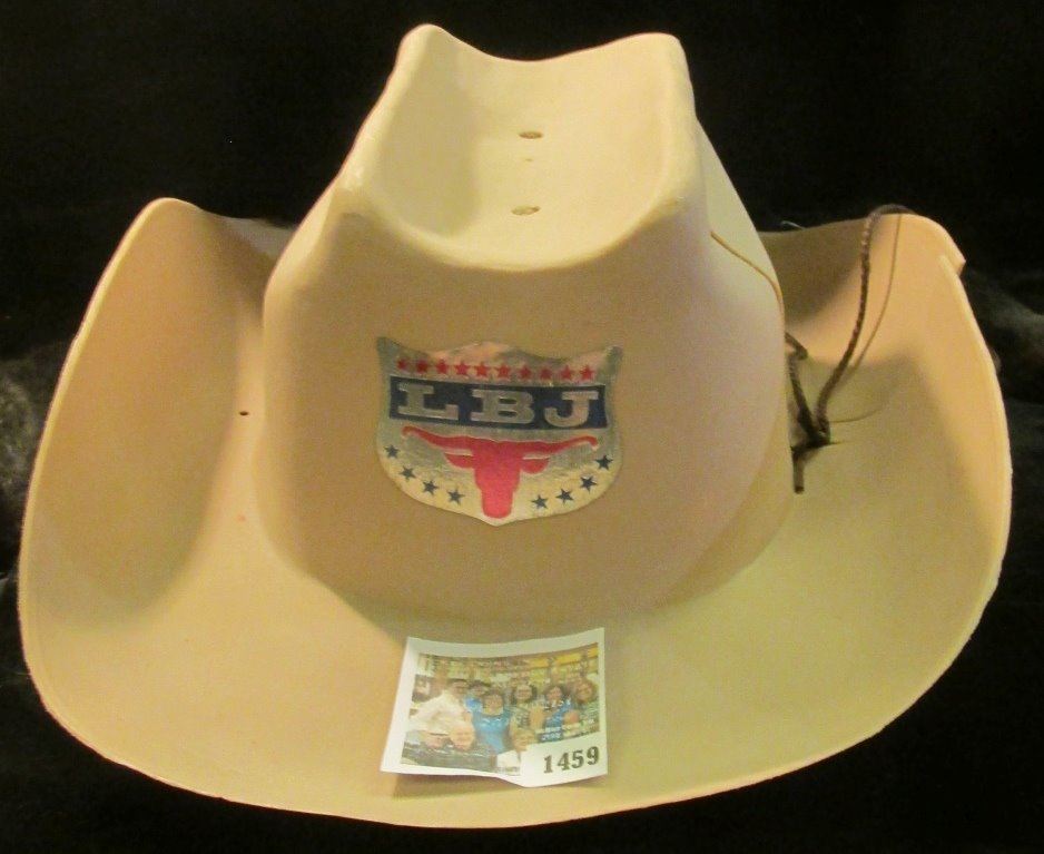 1459 _ "LBJ" Plastic Western style Cowboy Campaign hat for a young boy ...