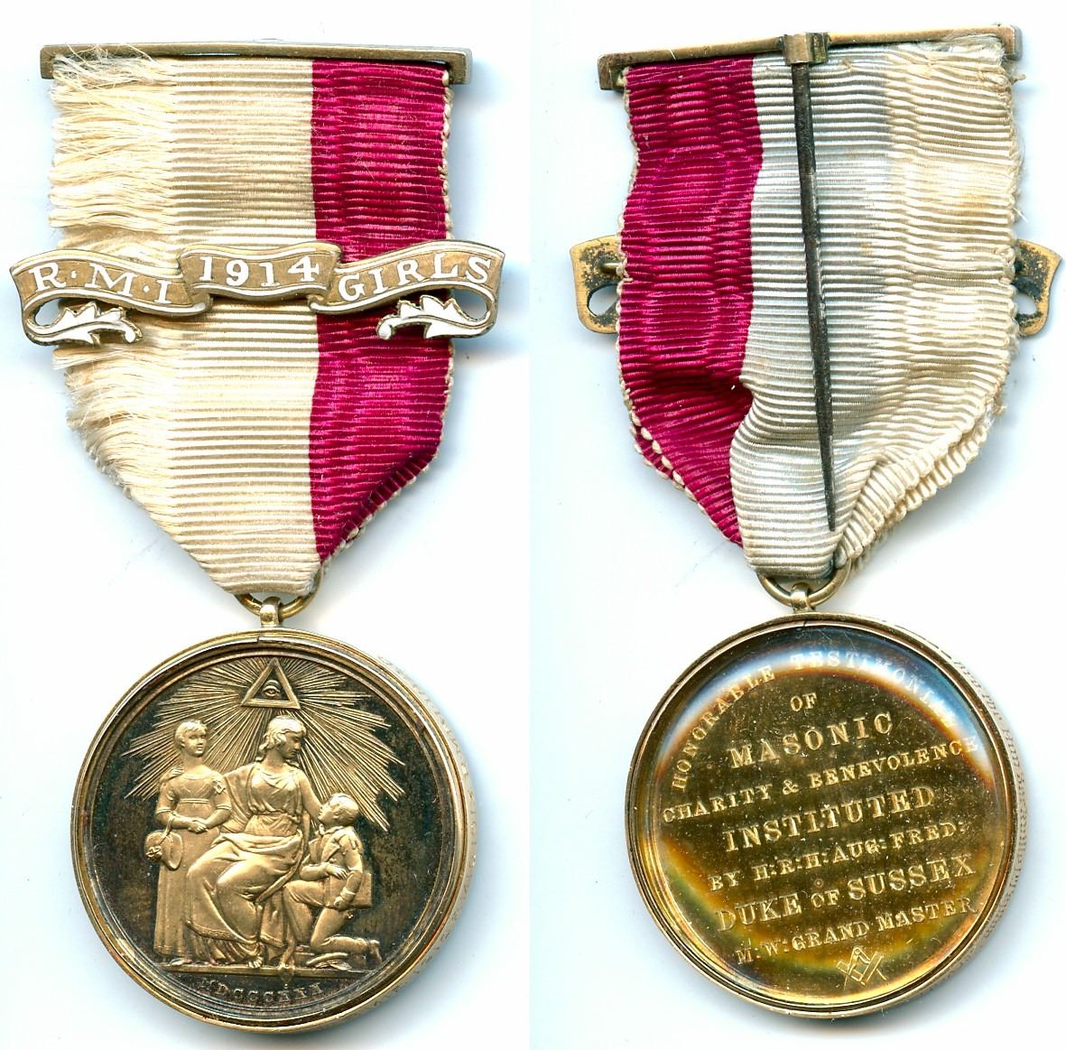 Great Britain; Masonic -1830 Gilted Bronze Medal Freemasons Masonic ...