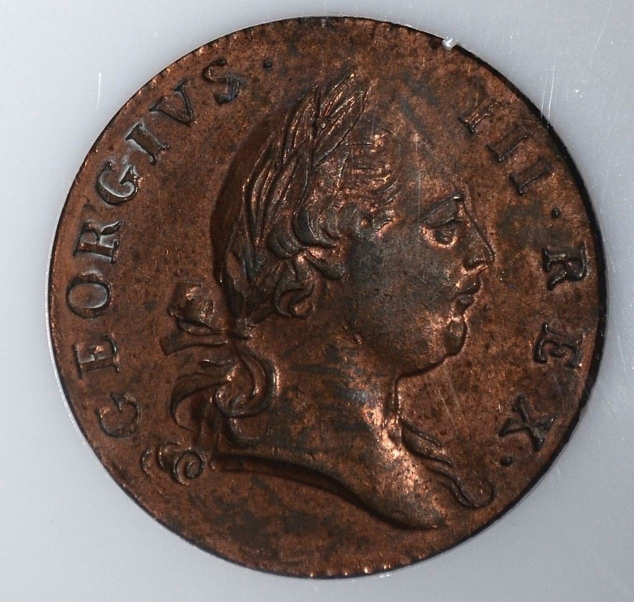 1773 VIRGINIA HALFPENNY PCI AU cleaned