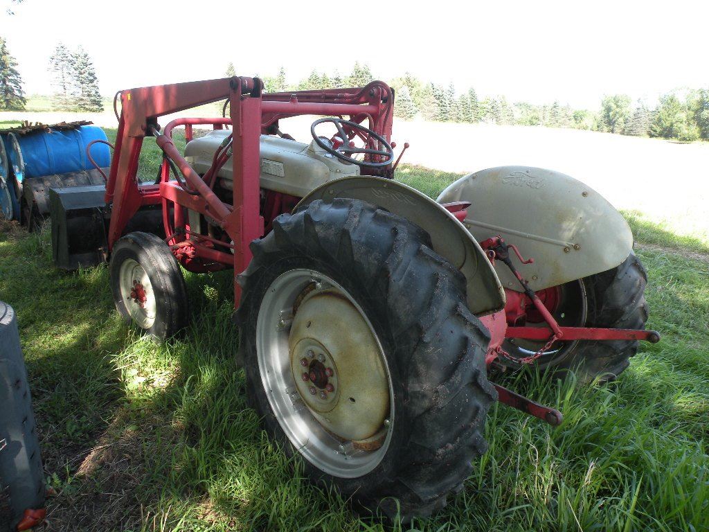1953 Ford Jubilee Tractor , 3 pt, PTO, with loader and tire chains