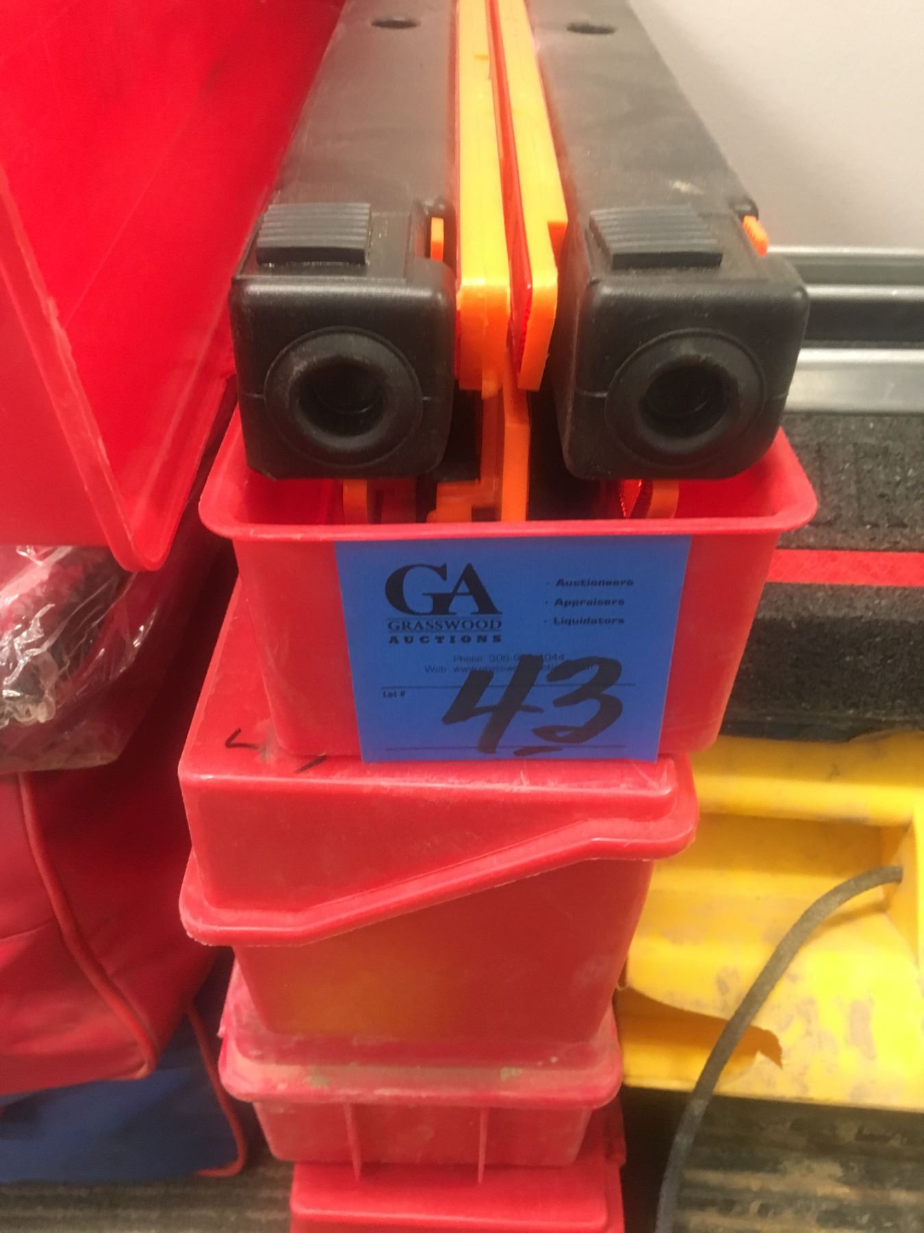 Wheel chock, emerg road marker kits, spill kit,welding helmet, tow ...