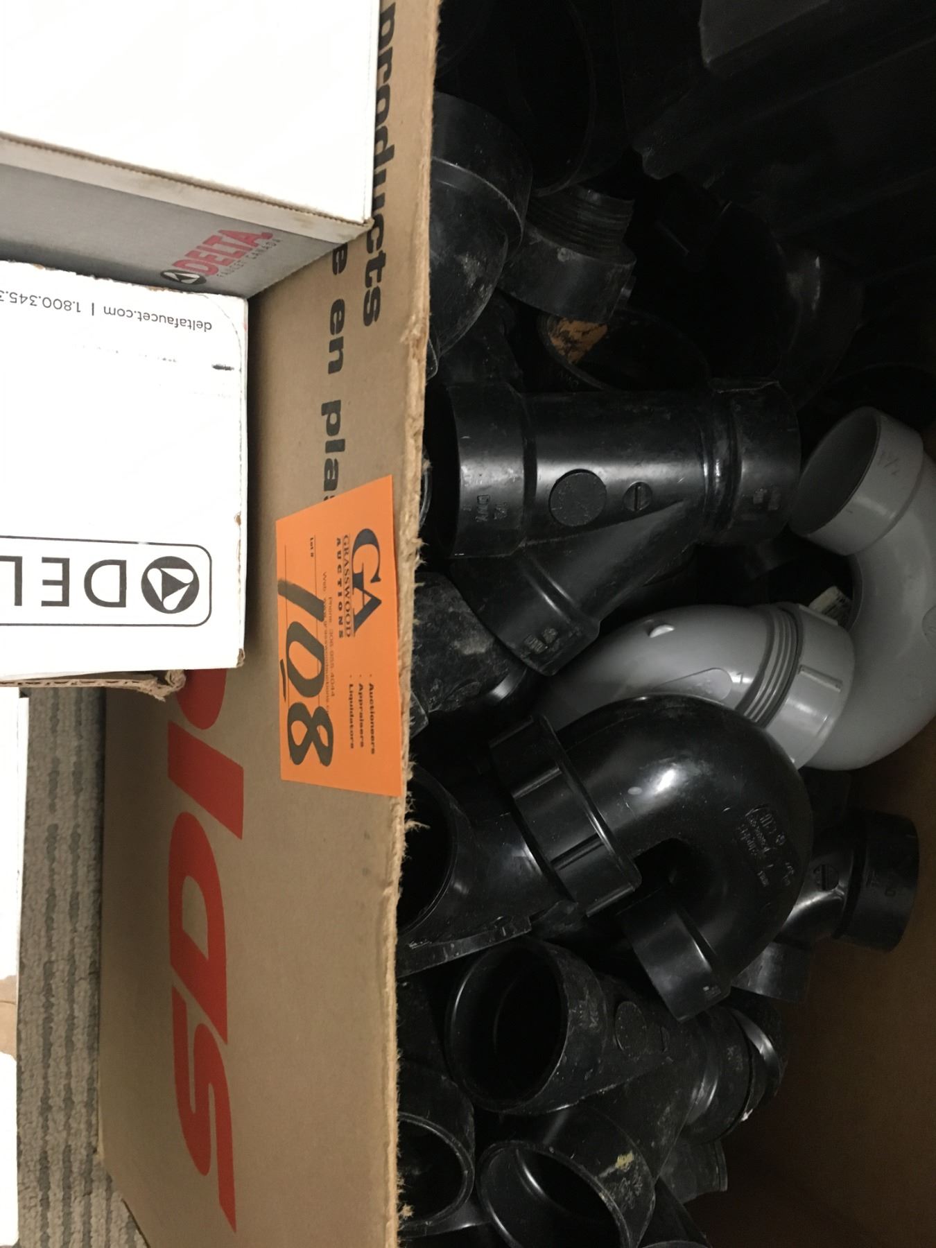 ABS pipe various sizes and angles of connectors, Aqua therma connectors ...