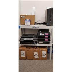 1- White double Rack w/ Hole Punches, Dividers,Purolator Express Bags ...