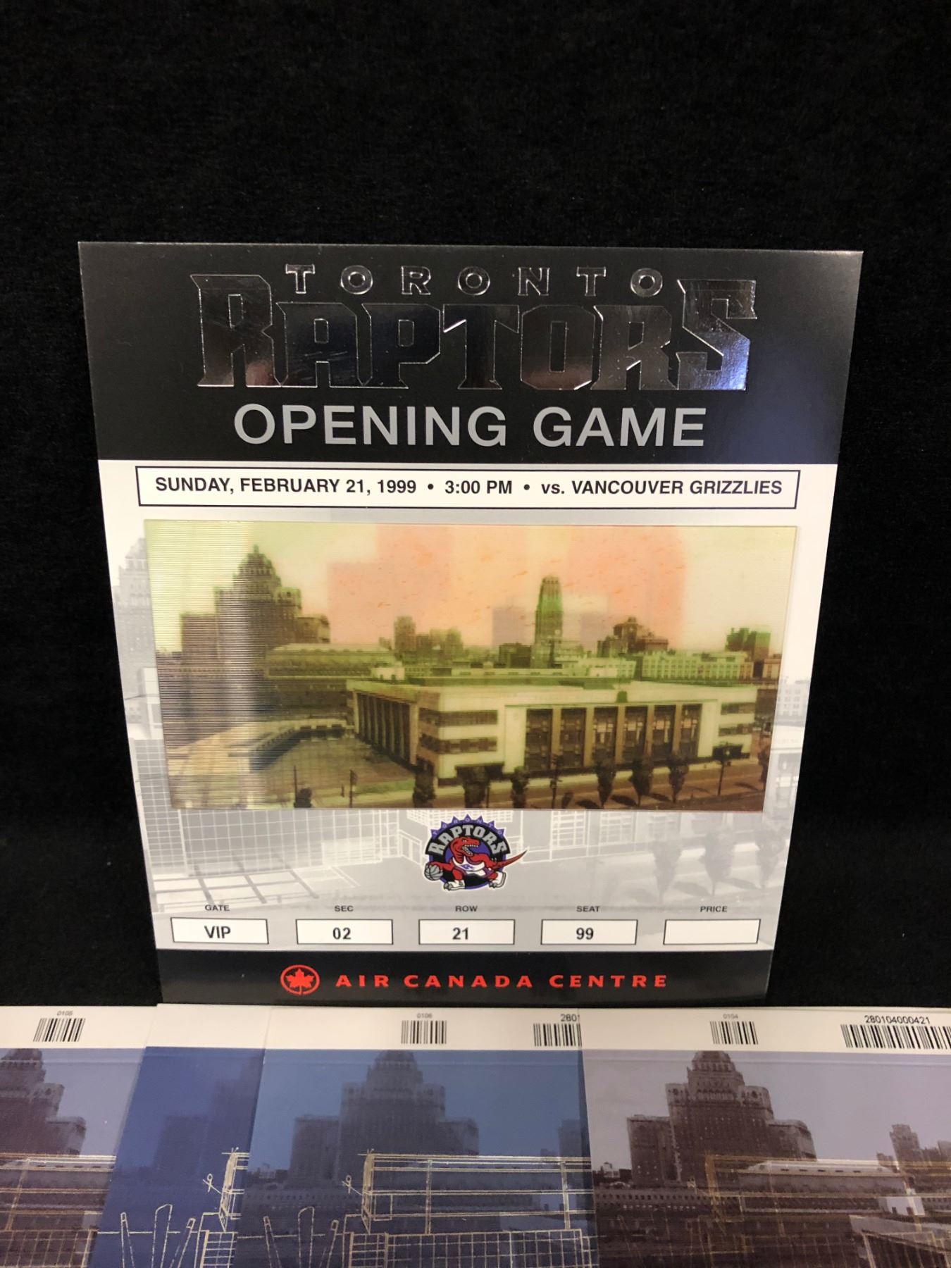 TORONTO RAPTORS INAUGURAL SEASON TICKETS LOT