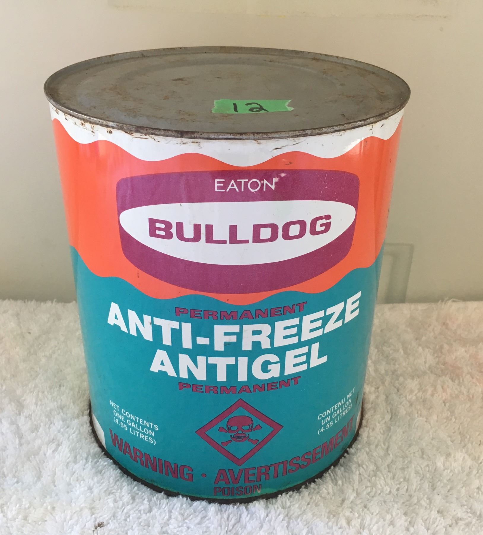 EATON BULLDOG ANTI-FREEZE TIN, 1 GAL, FULL
