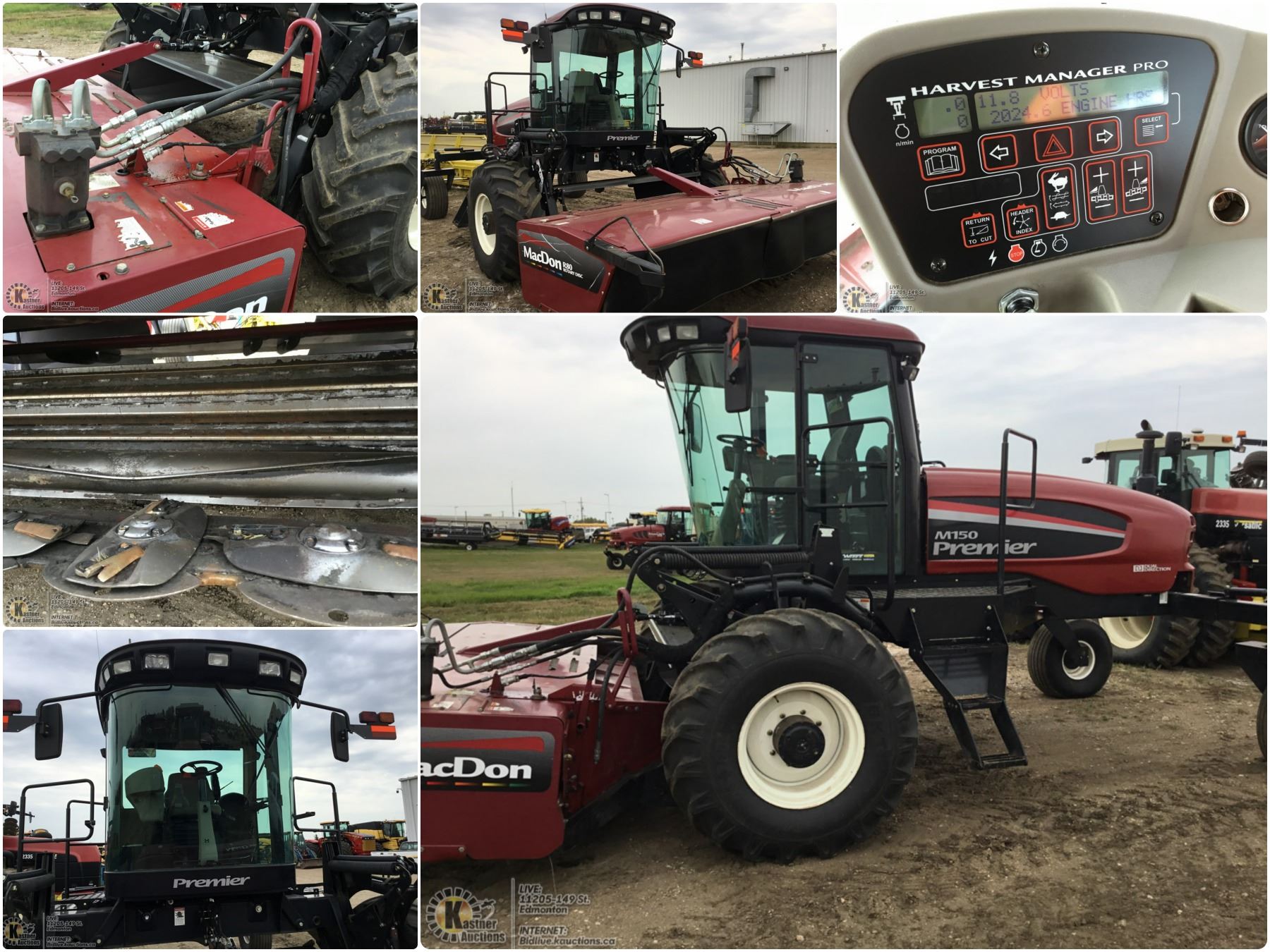 2009 MAC DON PREMIER M150 DAUL DIRECT SWATHER WITH 13' R80 ROTARY DISC BIND