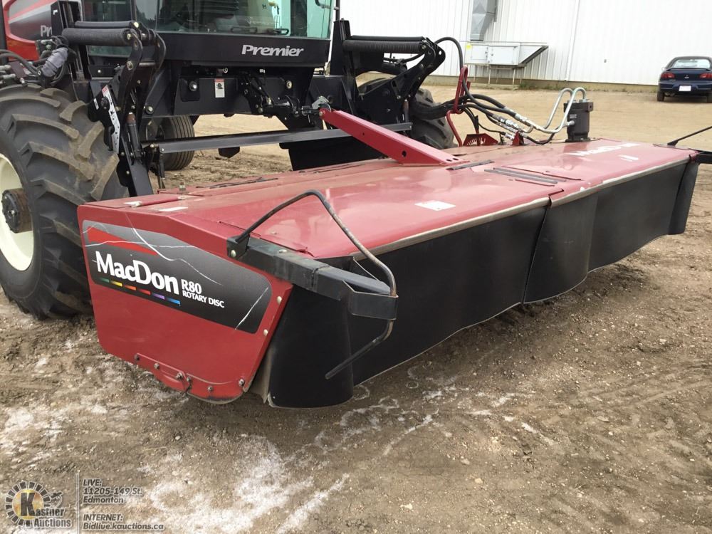 2009 MAC DON PREMIER M150 DAUL DIRECT SWATHER WITH 13' R80 ROTARY DISC BIND