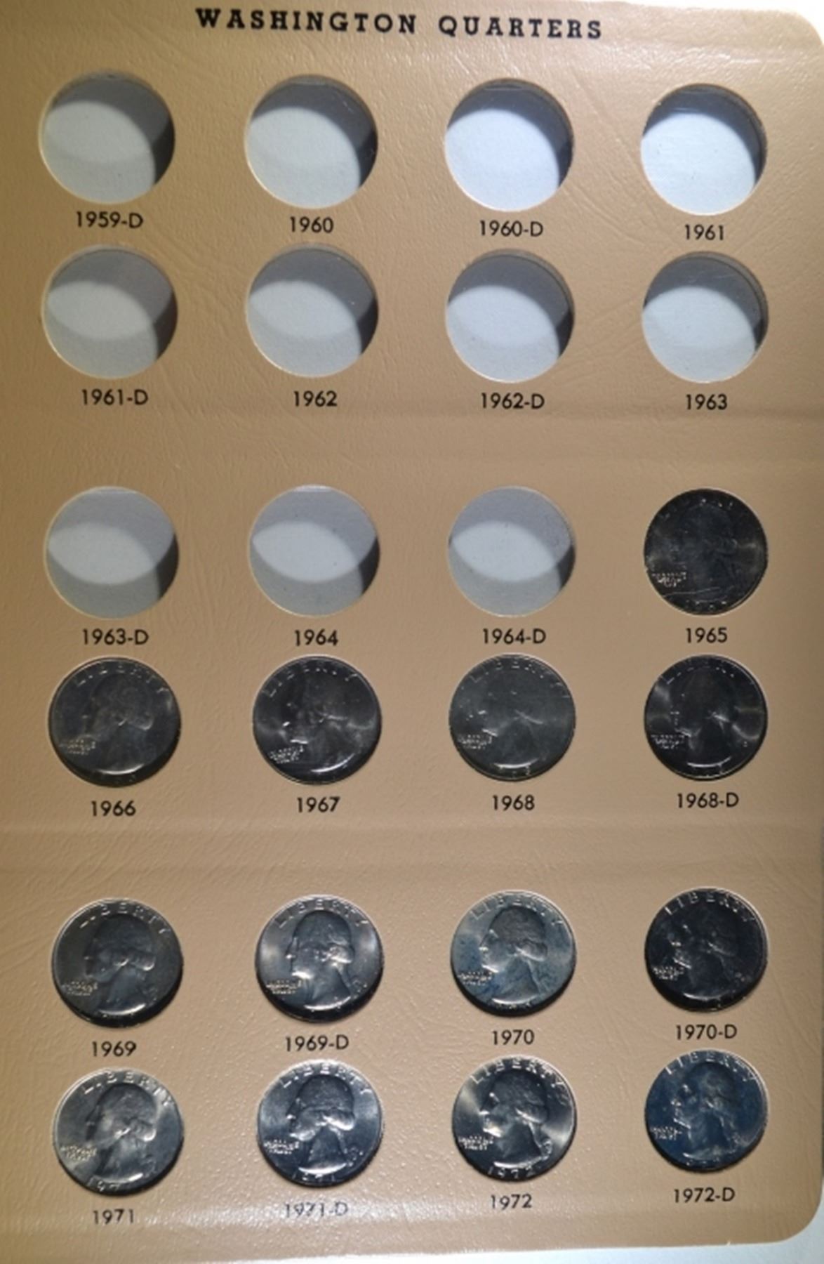 NICE BU SET WASHINGTON QUARTERS 1965-1998